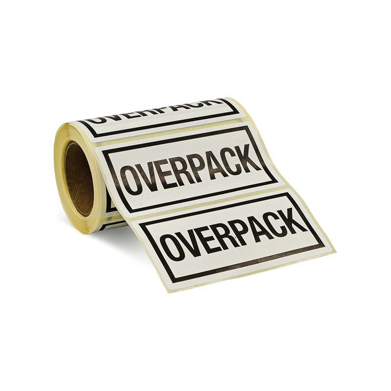 Advarsel, Overpack, 100 x 50 mm, 500 stk.